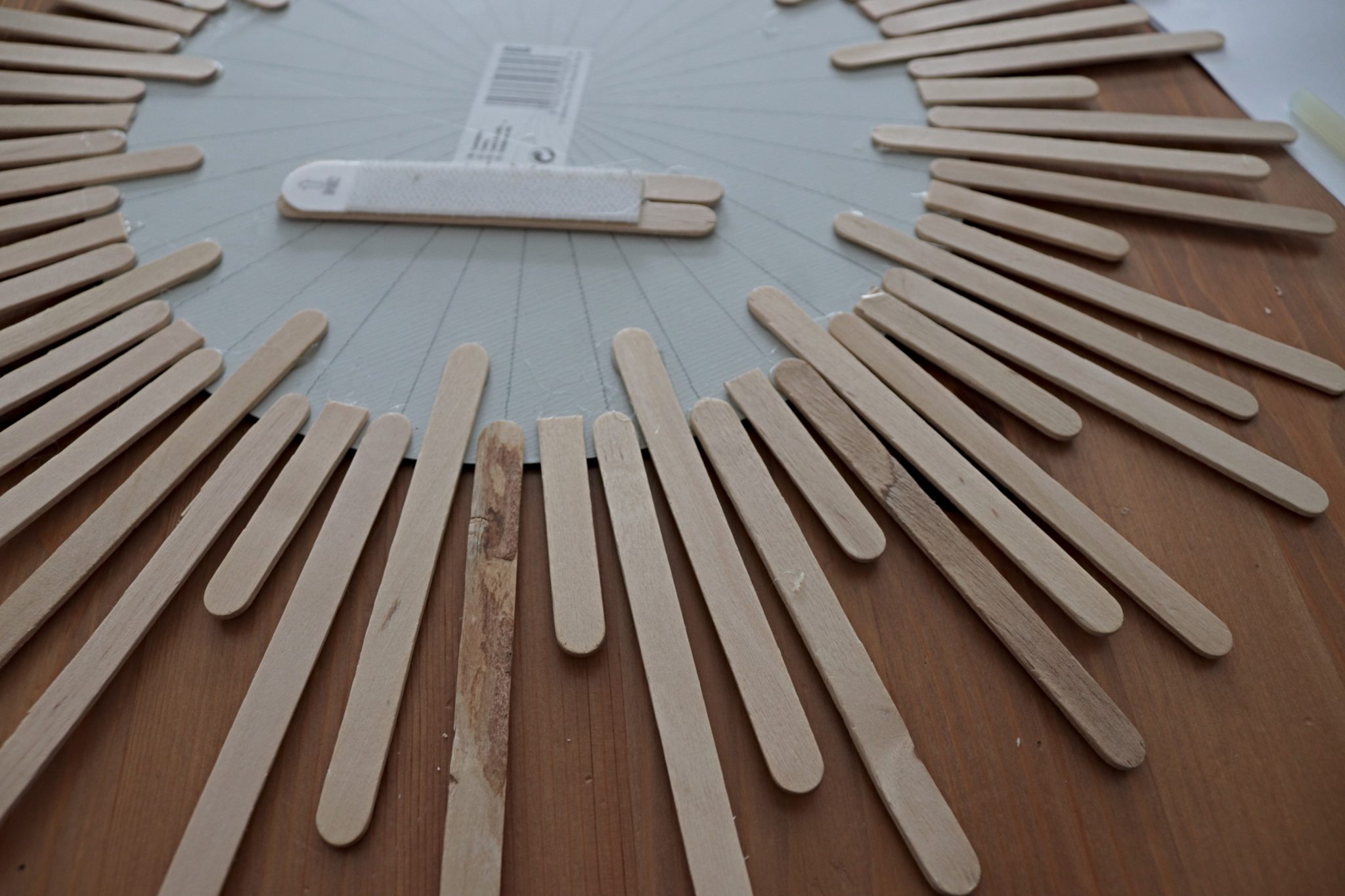 Popsicle Stick Sunburst Mirror DIY - Makes, Bakes and Decor